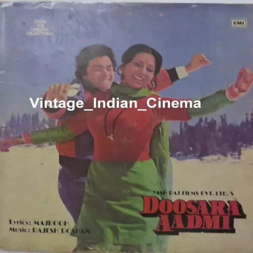 Doosra Aadmi 1977 Rishi Kapoor Rajesh Bollywood Movie Rare Vinyl LP 12 ...