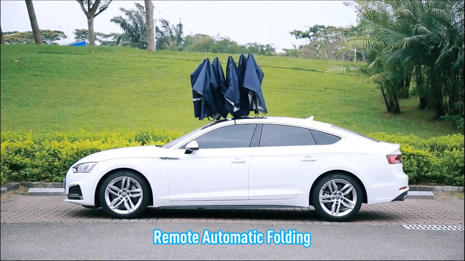 4.2M Fully Automatic Car Umbrella Tent Roof Cover Remote Anti-UV ...