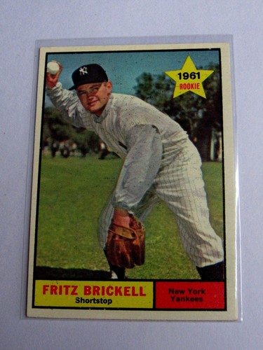 1961 Topps Baseball Fritz Brickell Card # 333 New York Yankees BC#171 ...