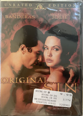 Original Sin (DVD, 2002, UNRATED) Antonio Banderas Angelina Jolie NEW ...