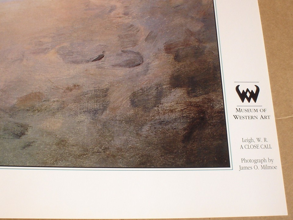 Close Call by W. R. Leigh - 18" X 20" Western Art New Museum Printed | eBay