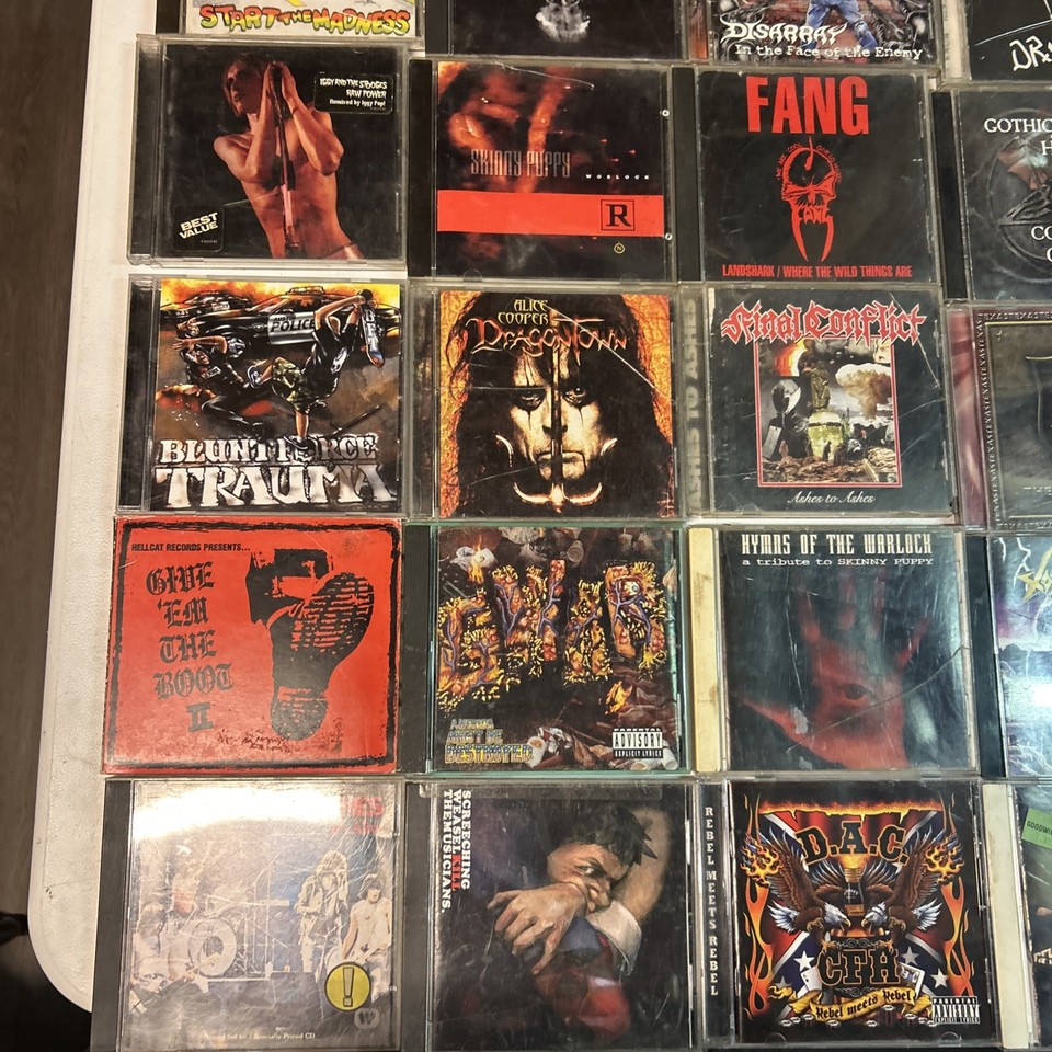 Lot Of 36 -Cds-Damaged- Punk/ Metal - Gwar Fang Megadeath Bark Hard ...