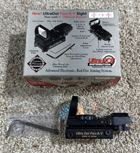 Ultra Dot Pan-A-V Red Dot Multi-Reticle Reflex Sight ~ Mfg. by Hakko ...