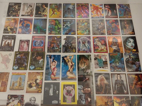 HUGE NON-SPORTS LOT 50 CARDS VAMPIRELLA BARB WIRE CROW WIZARD PROMOS ...