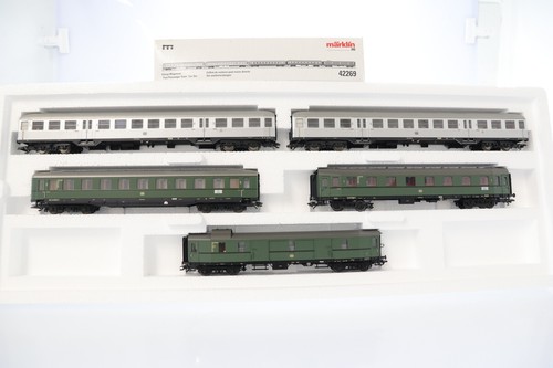 H0 MÄRKLIN 42269 DB Eilzug Wagenset Hecht- Schürzenwagen Silberlinge AC ...