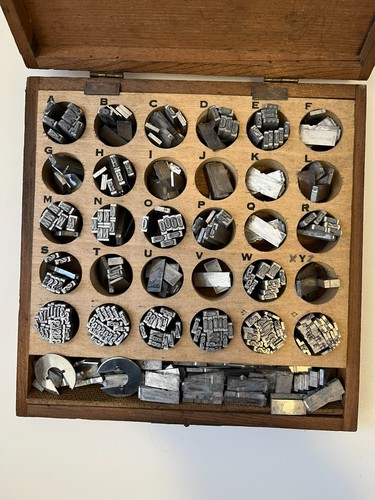 Vintage Kingsley metal type for gold foil stamp press lot#2 | eBay