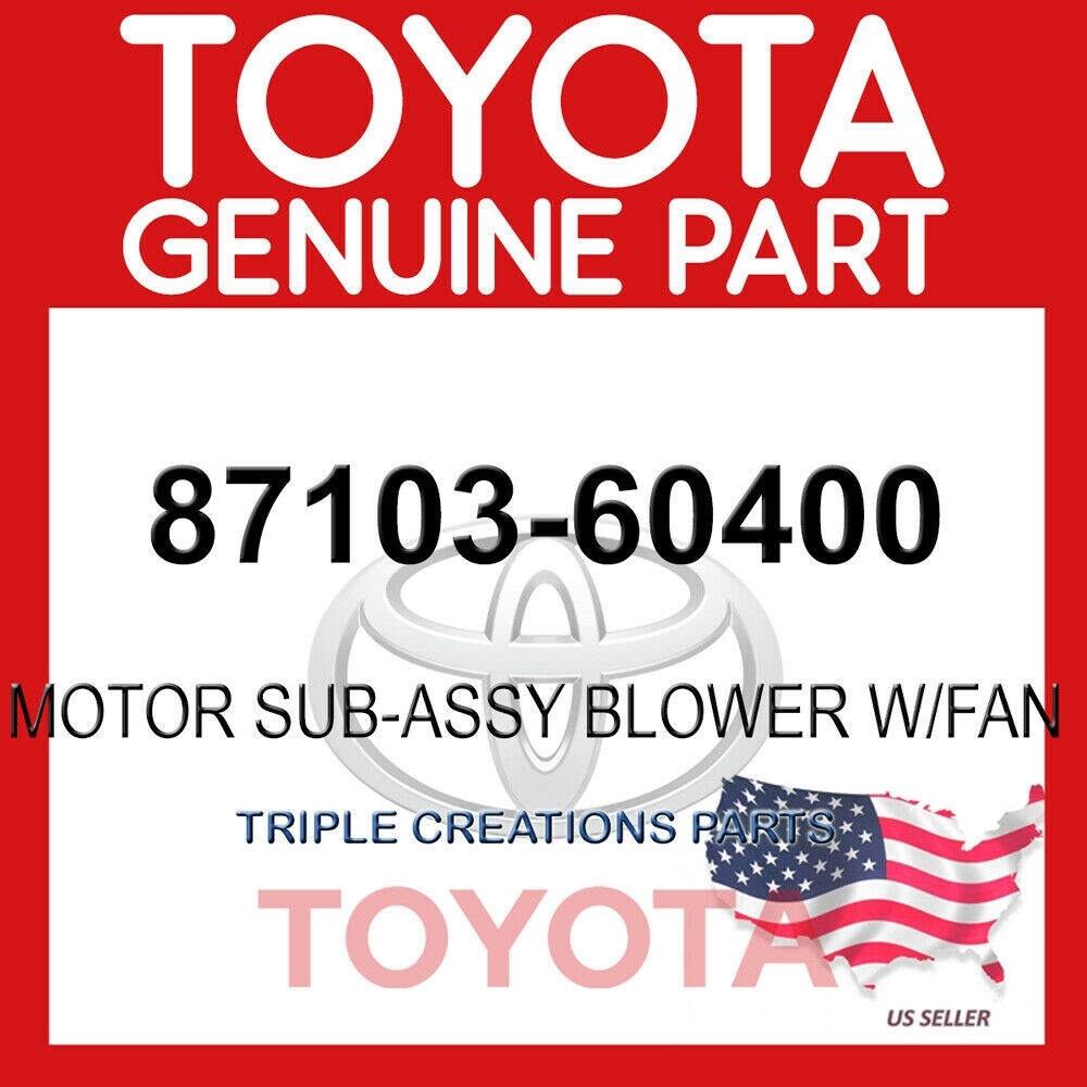 Genuine 87103-60400 Toyota Motor Sub-Assy Blower W/Fan 8710360400 OEM ...
