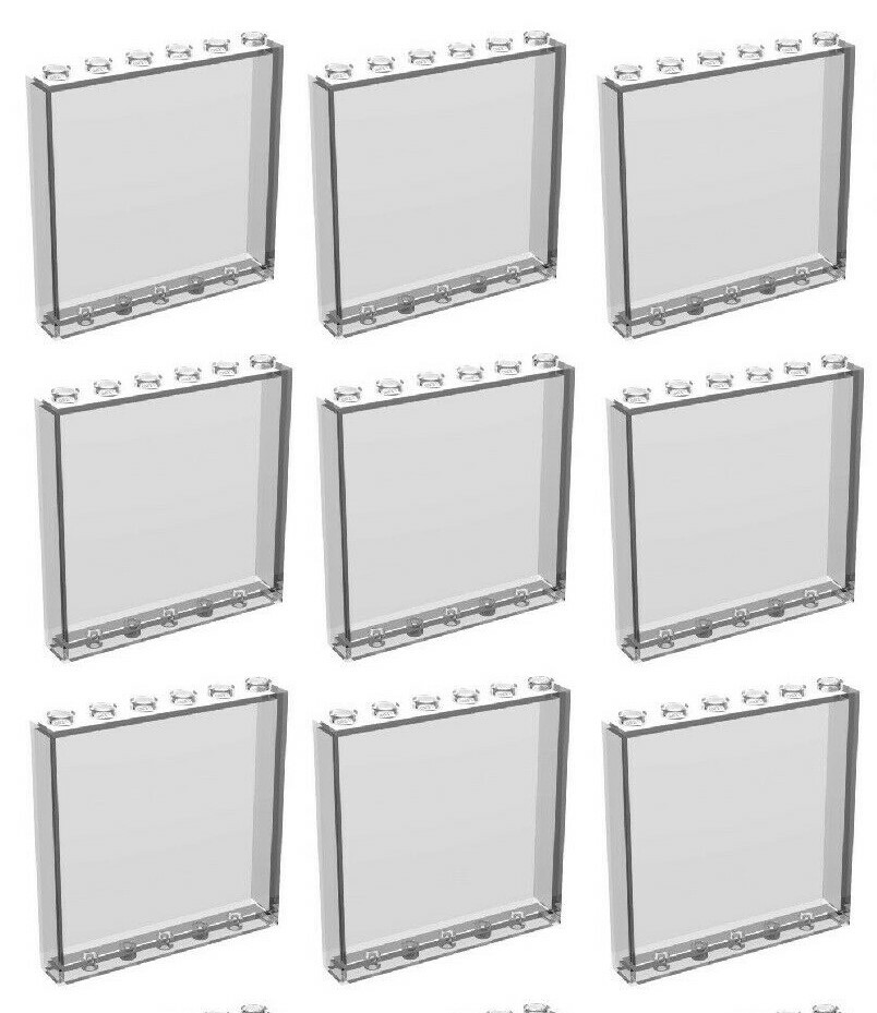☀LEGO 9x New Trans Clear Transparent Wall Elements 1x6x5 Trans-Clear ...