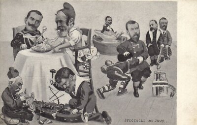 PC POLITICS SATIRE SPECTACLE DU JOUR 1904 ARTIST SIGNED (a50723) | eBay