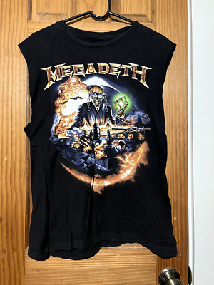 Megadeth Vic Rattlehead metal band shirt Large Used Black | eBay
