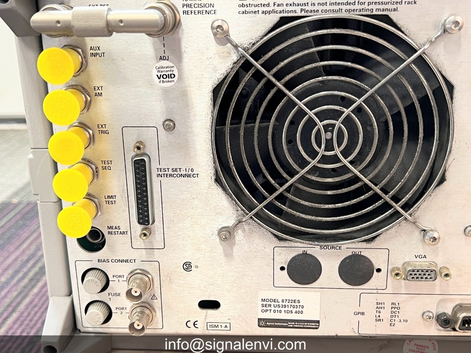 HP/Agilent 8722ES, Opts 1D5/010/400. 40 GHz Vector Network Analyzer ...