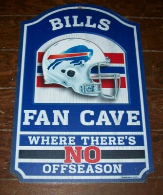 BUFFALO BILLS FAN CAVE WINCRAFT 11X17 WOOD SIGN BRAND NEW!!!! | eBay