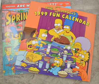 The Simpsons Calendar 2000 Springfield (New) and Free 1999 Fun Calendar ...