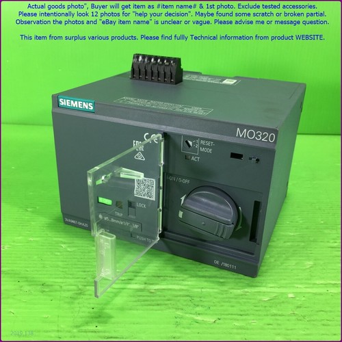 SIEMENS MO320 3VA9467-0HA20, Motor Operator as photo, sn:0019. | eBay