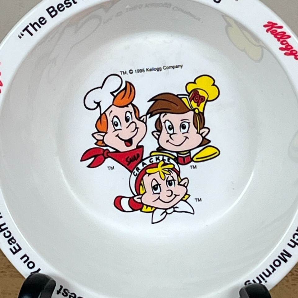 1995 Kellogg's Rice Krispies Cereal Bowl Snap Krackle And Pop | eBay