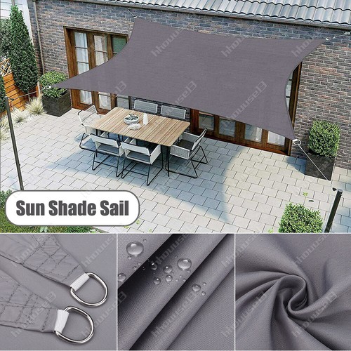 Rectangle Sun Shade Sail 98% UV Block Heavy Duty Shade Cloth Triangle ...
