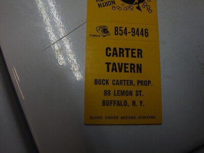 Carter Tavern, Buffalo, NY. 50s-60s Buck Carter, Prop. | eBay