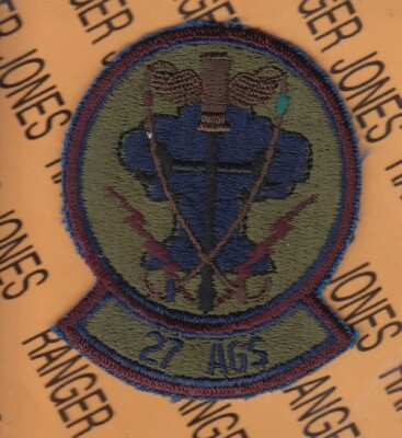 US Air Force 27th AGS Aircraft Generation Sq. 3 inch OD Green pocket ...