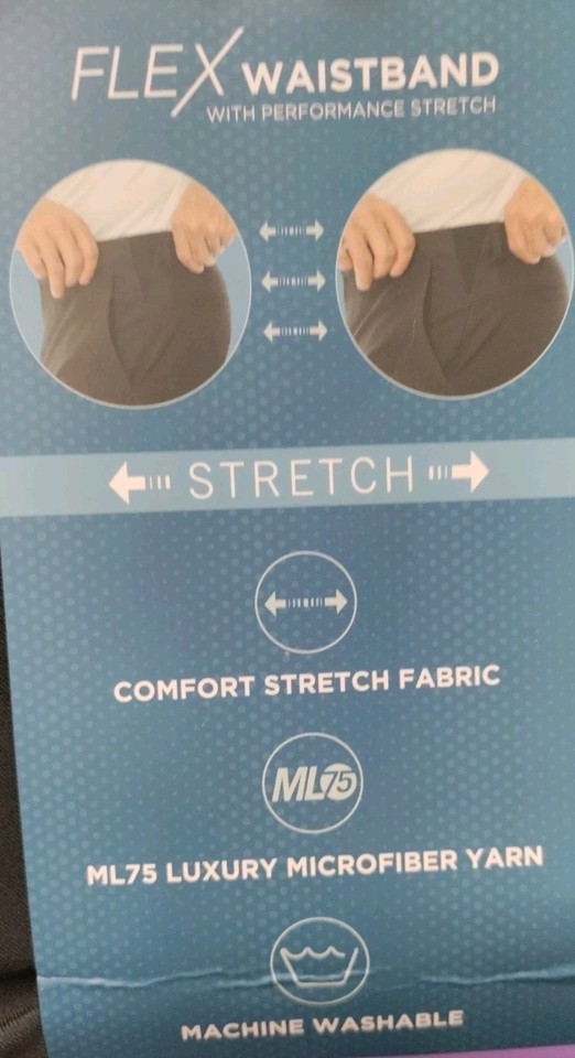GREG NORMAN MENS FLEX WAISTBAND STRAIGHT FIT PERFORMANCE STRETCH PANTS | eBay