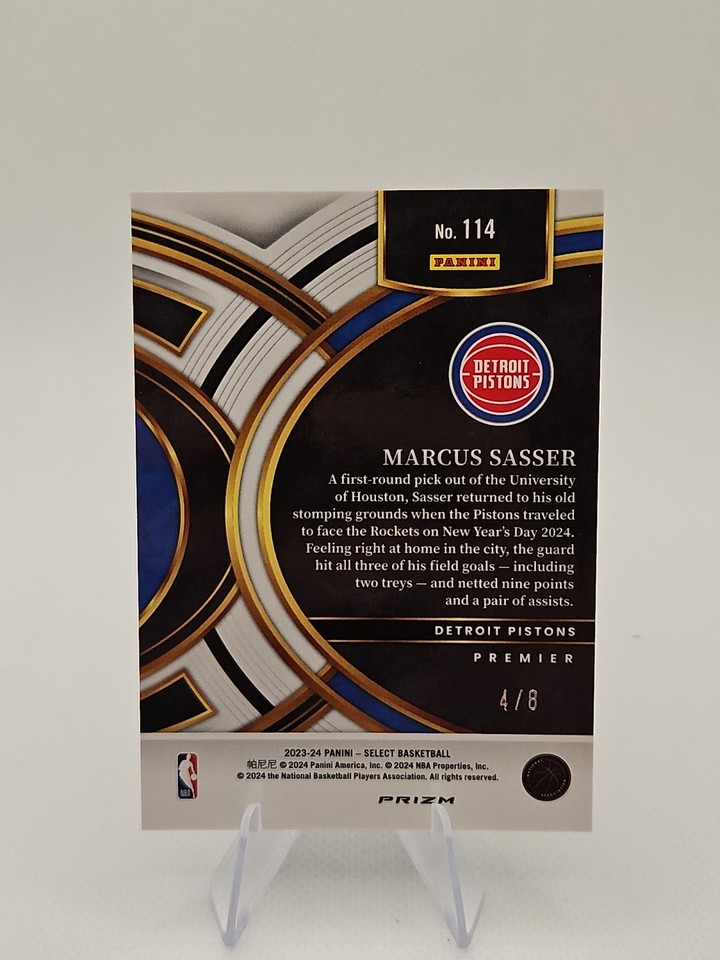 2023-24 Panini Select - Premier Level Marcus Sasser #114 Dragon Scale ...