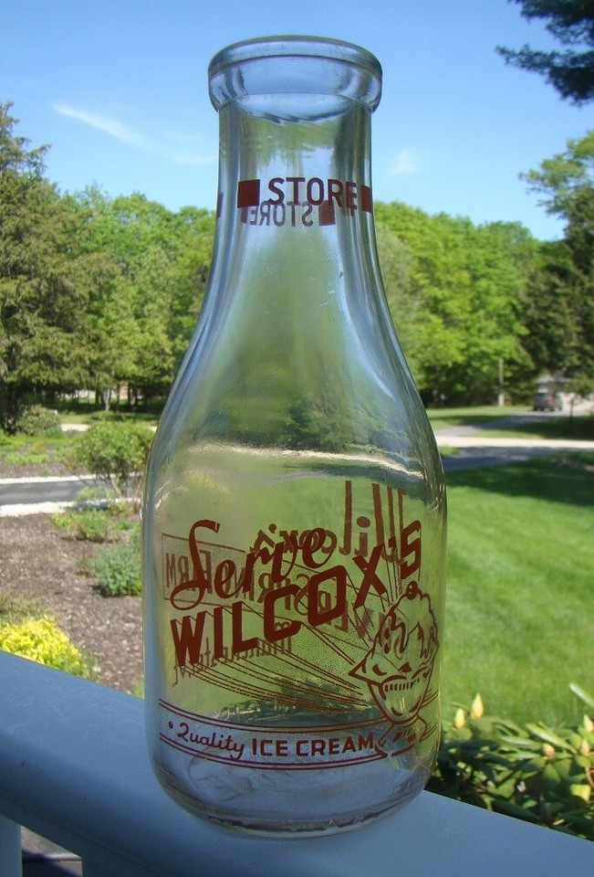 Vintage WILCOX'S SILVER SPRING FARM- MANCHESTER, VERMONT Quart ACL Milk ...