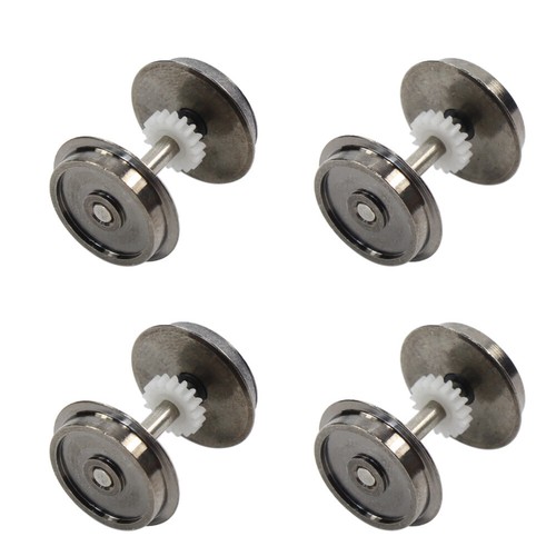 2 Pairs HO Scale 1:87 48" Metal DC Wheels Model Trains DC Wheels HP0287 ...