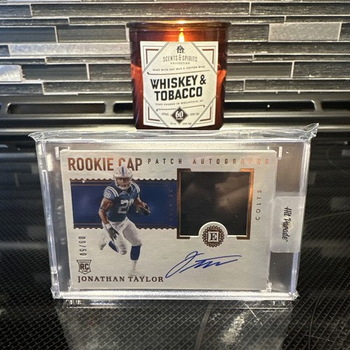 Jonathan Taylor #d /50 2020 Panini Encased Rookie Cap Patch Auto | eBay