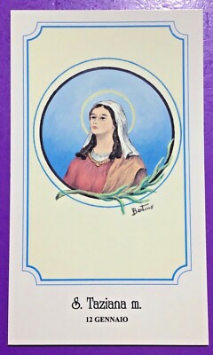 Santino Holy Card , 12 Januar, Santa Tatiana | eBay.de