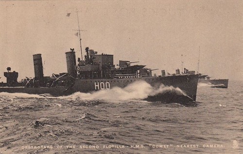 Postcard Ship Destroyers Second Flotilla HMS Comet Nearest Camera | eBay