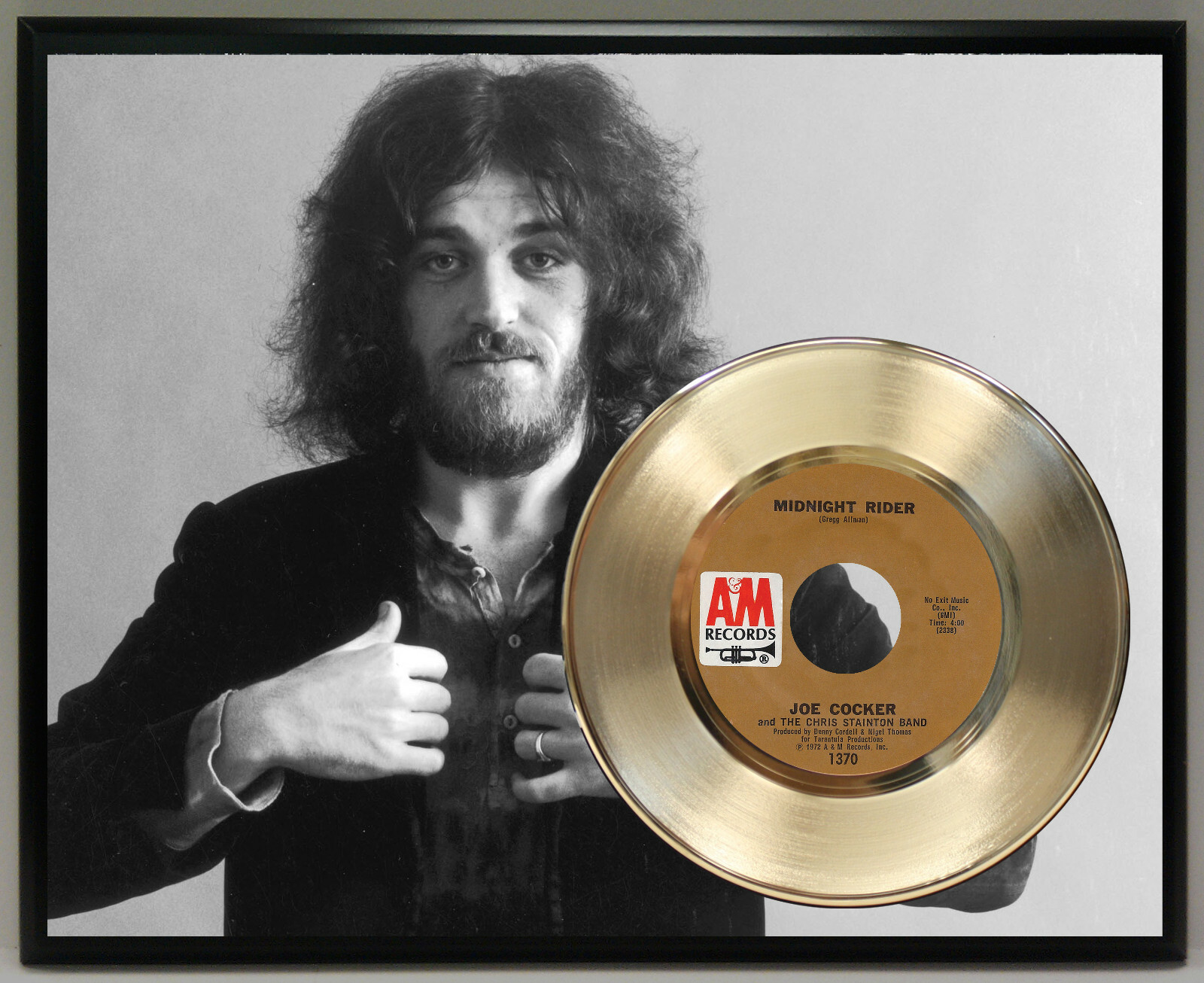 Joe Cocker Poster Art Metalized Record Music Memorabilia Display Wall ...