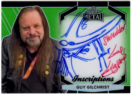 2024 Leaf Metal Inscriptions Guy Gilchrist #MHIGG1 GREEN AUTO SHREDDER ...
