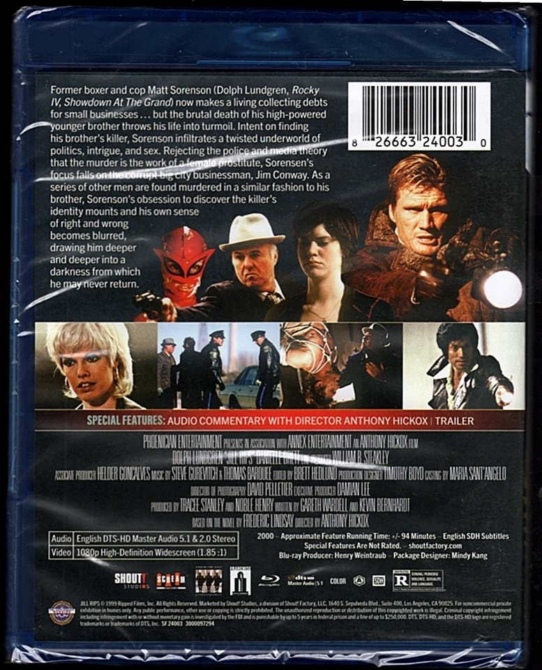 Jill Rips (Blu-ray, 2000, Scream Factory) Dolph Lundgren, Danielle ...