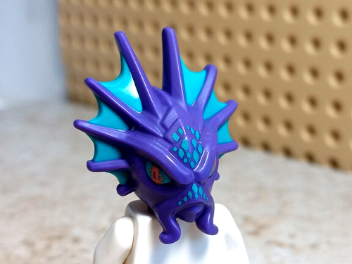 LEGO Big Fish Head Purple Turquoise Fins Orange Creepy Eyes Seabound ...