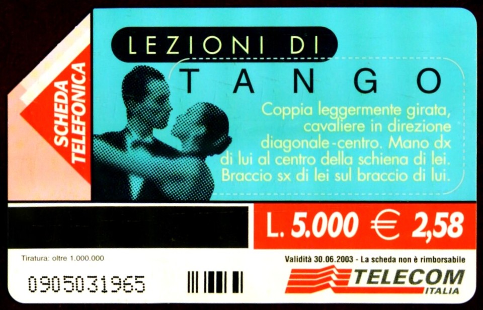 G 1400 C&C 3453 Used Phone Card Tango Dance Lessons | eBay