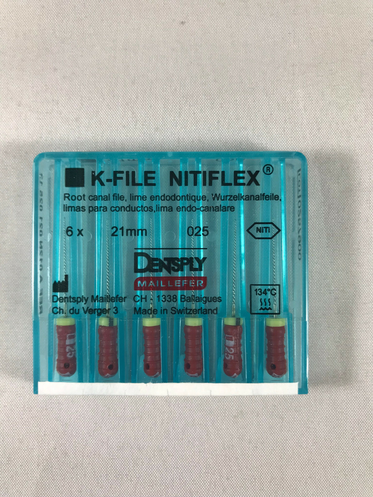 Dentsply Maillefer K-file Endodontic NiTiFlex steel 21mm All sizes 30 ...