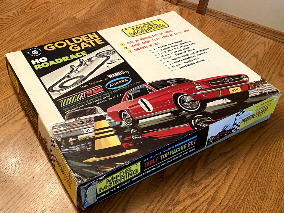 Aurora Model Motoring Golden Gate HO TJET Slot Car Set - Vintage 1966 ...