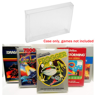 50X Box Protectors For ATARI 2600 / 5200 / 7800 Video Games Clear ...