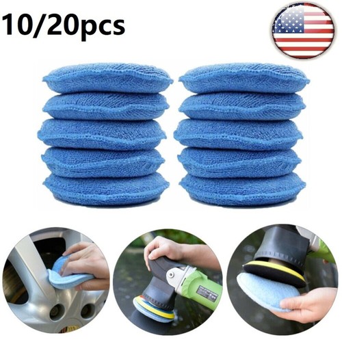 Bulk 5" Microfiber Foam Sponge Applicator Pads Car Buffing Polish Wax ...