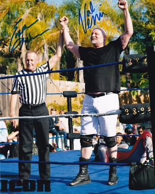 Val Venis & Earl Hebner Signed 8x10 Photo TNA WWE Superstar Picture ...