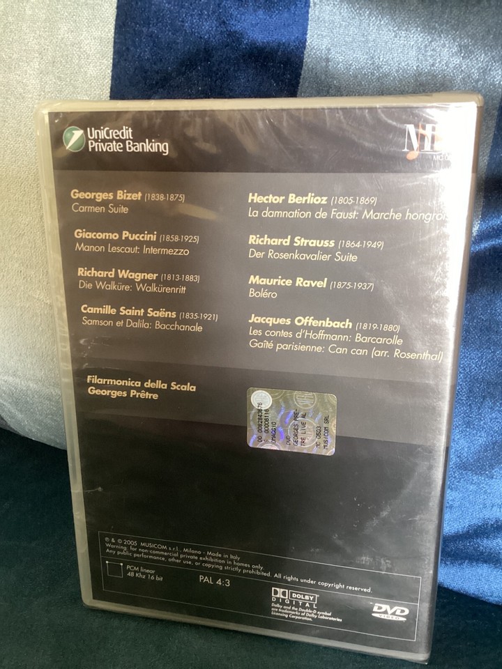 DVD LIVE FILARMONICA TEATRO SCALA GEORGES PRETRE BIZET PUCCINI WAGNER ...