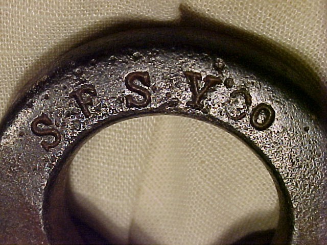 S.F.S.Y. CO. OF CALIFORNIA...SAN FRANCISCO STOCK YARD COMPANY..IRON ...