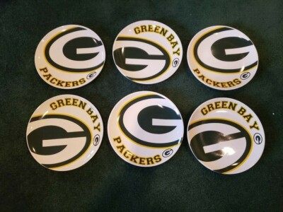 GORGEOUS Set of 6 Green Bay Packers Memory Company Dinner Plates, MINT ...