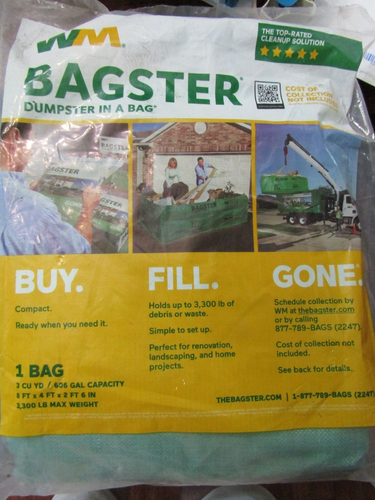 NEW WM BAGSTER DUMPSTER IN A BAG 3 CUYD 3,300 LB MAX | eBay