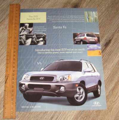 Hyundai Car AD 2001 Santa Fe SUV original ONE magazine page ...