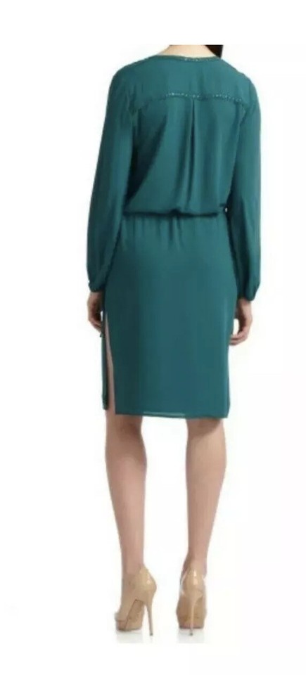 BCBG MAX AZRIA JEWEL GREEN STUDDED DRESS WQR6P160/M360 SIZE S | eBay