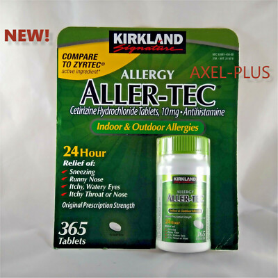Kirkland 365 Tab.Aller-Tec Allergy Antihistamine 10mg 885181614457| eBay