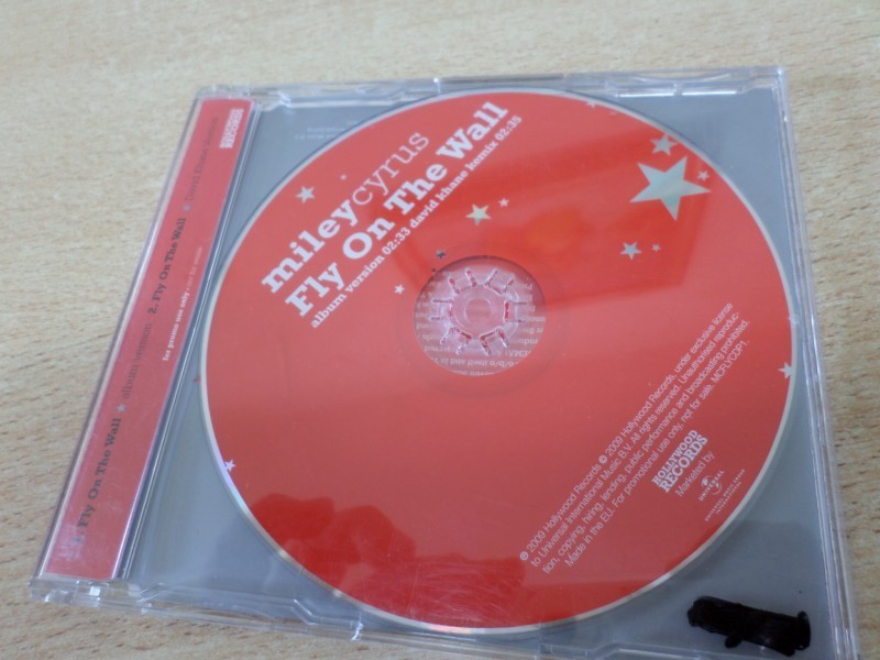 MILEY CYRUS fly on the wall ISRAEL ISRAELI PROMO CD SINGLE HEBREW STKR ...