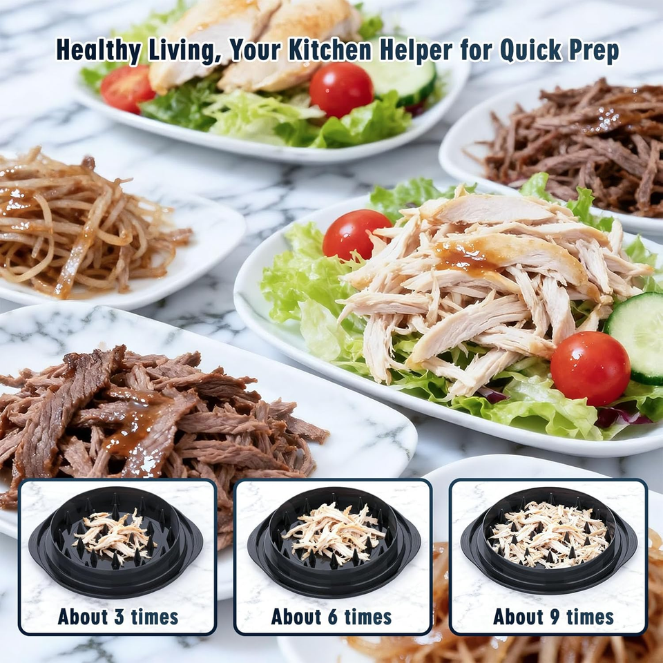 RAINBEAN Chicken Shredder, Transparent Lid Meat Shredder Tool Twist for ...