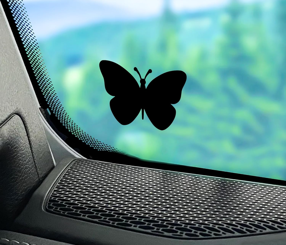 Retractable Screen Door Decals (3-Pack) - Size 3.5" - Butterfly (Black ...