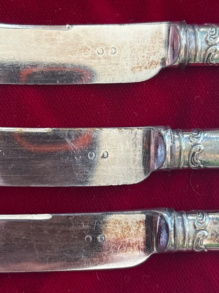 Landers Frary & clark “P" initialed circa 1900 5” plated blade sterling ...